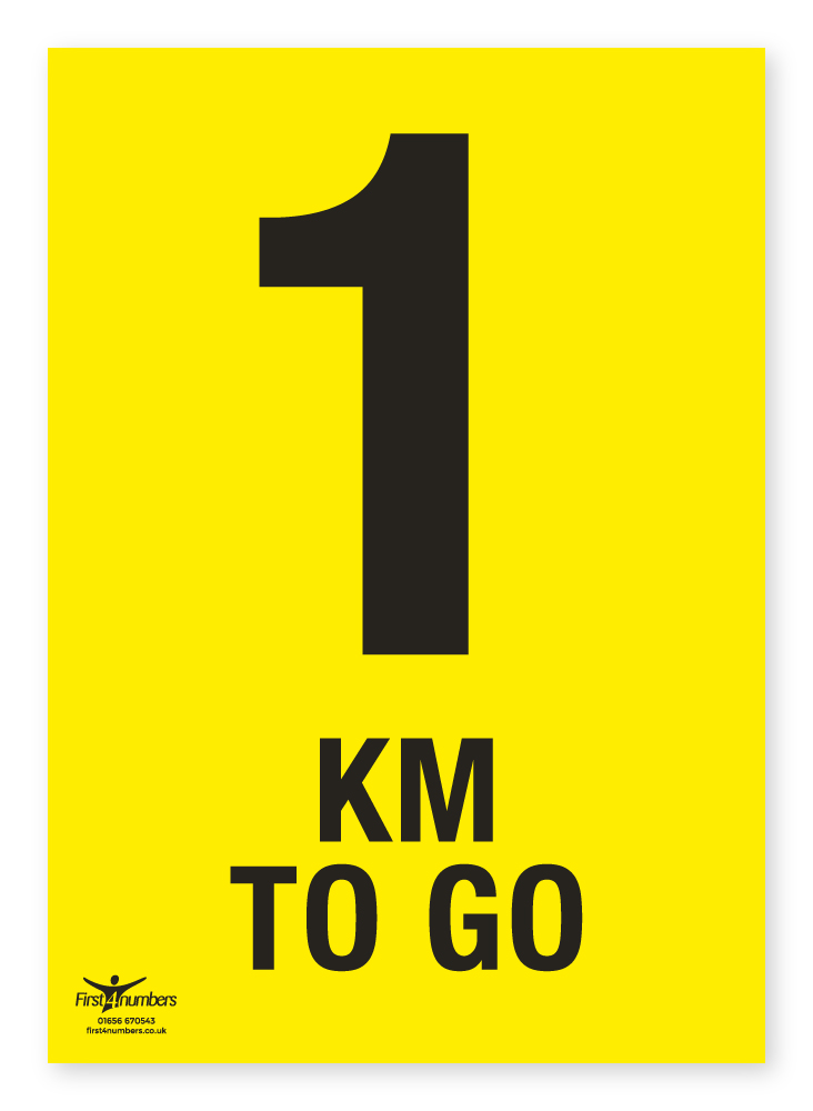 A3 KM to Go | www.first4numbers.co.uk