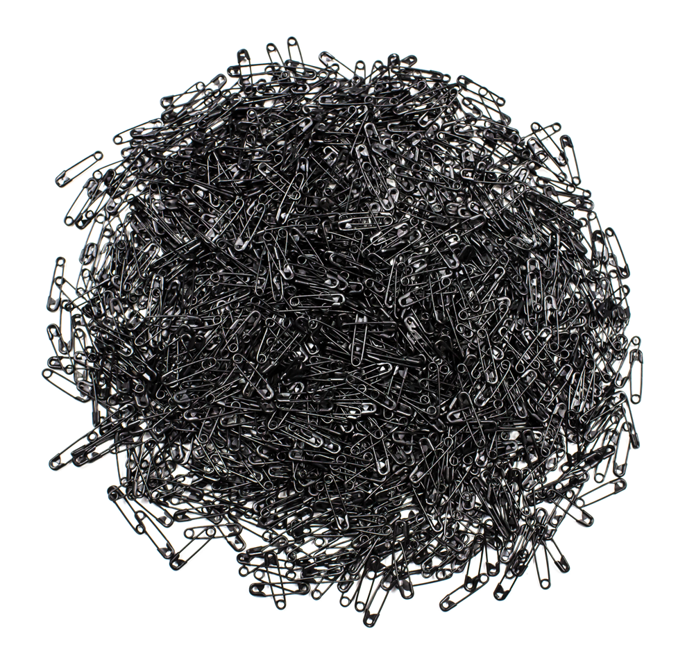 Small black safety pins store